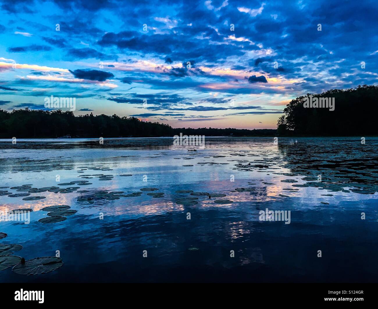 Sunset on Lake Partridge Minnesota Stock Photo - Alamy