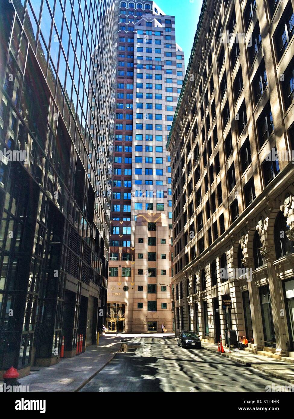 On the empty street in Boston Stock Photo - Alamy