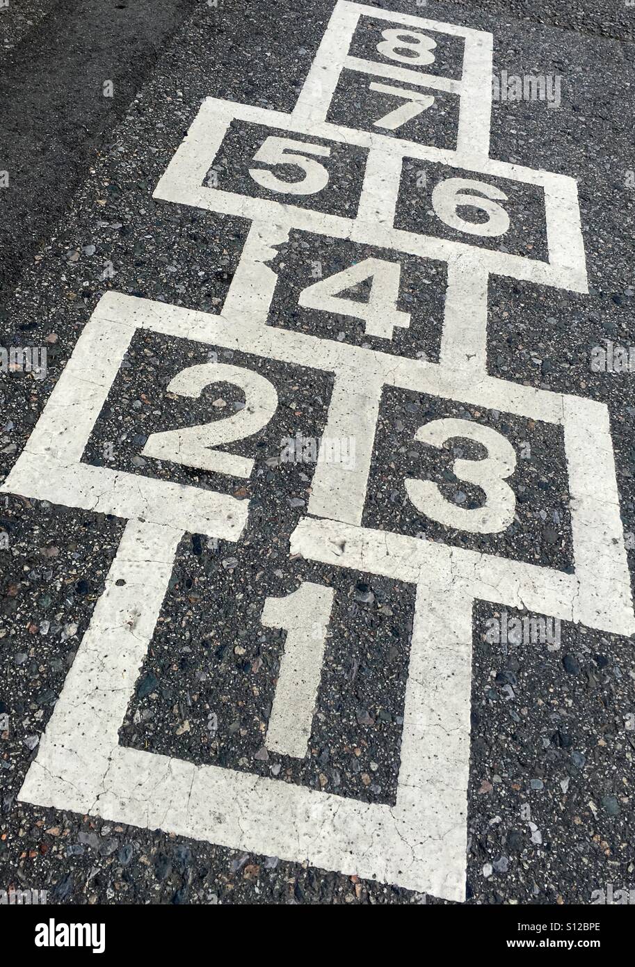 Children play school hopscotch hi-res stock photography and images - Alamy