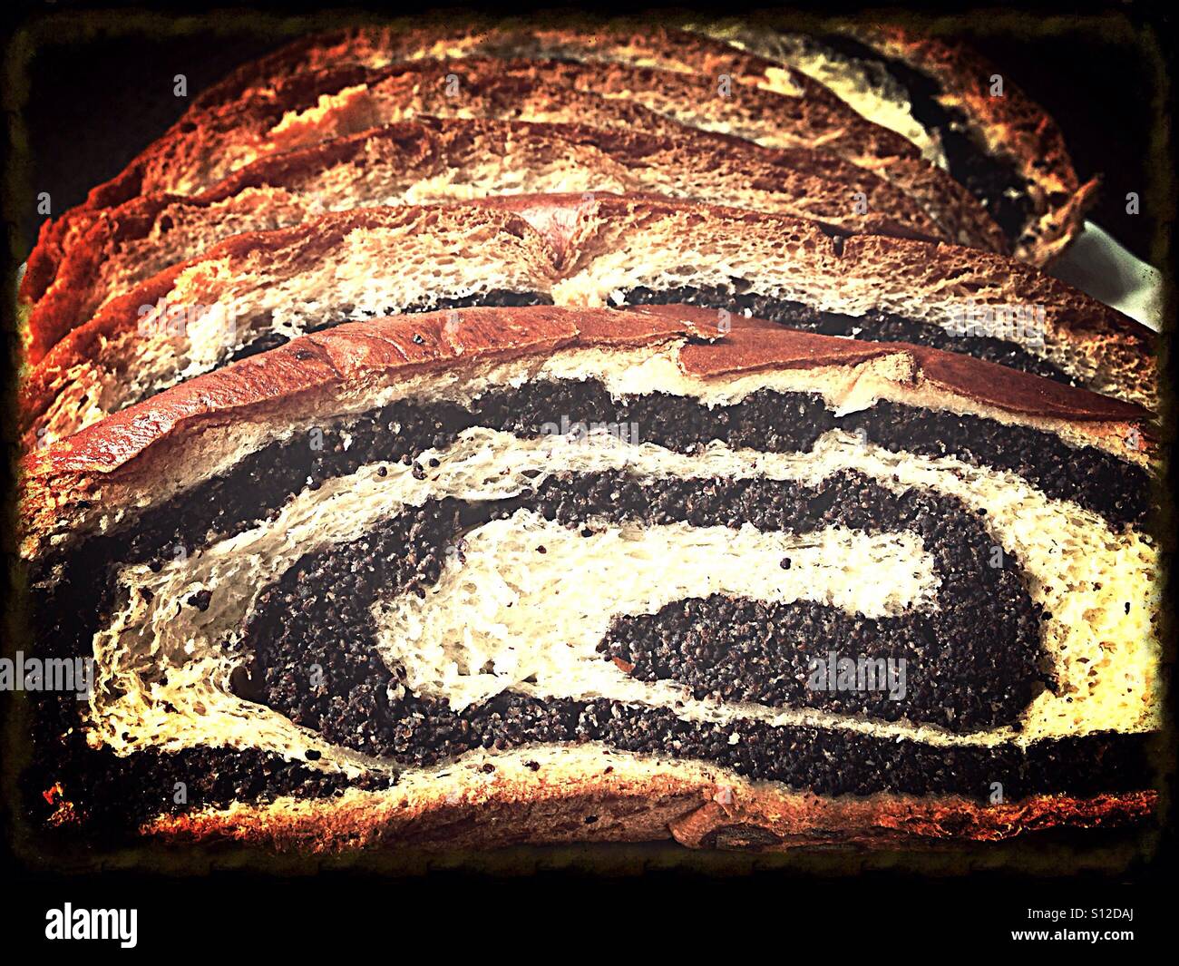 Poppy pie close up Stock Photo - Alamy