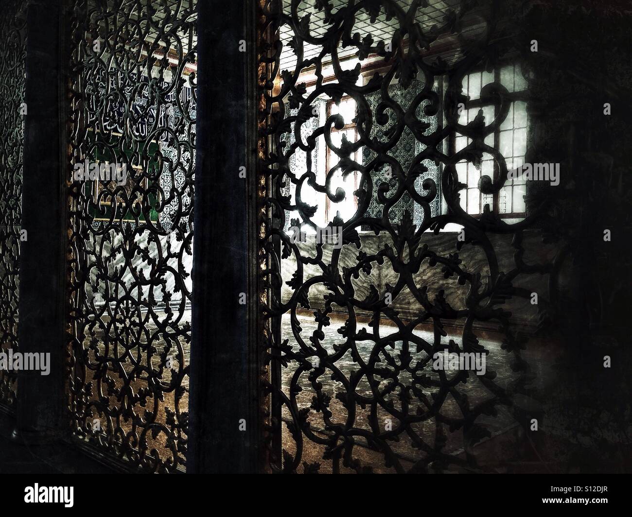 Romantic fence - Ayasofya Mosque Stock Photo - Alamy