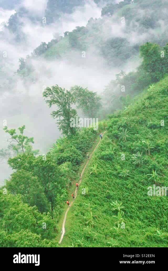 Lovely landscape at hill track in banderband!! Stock Photo - Alamy