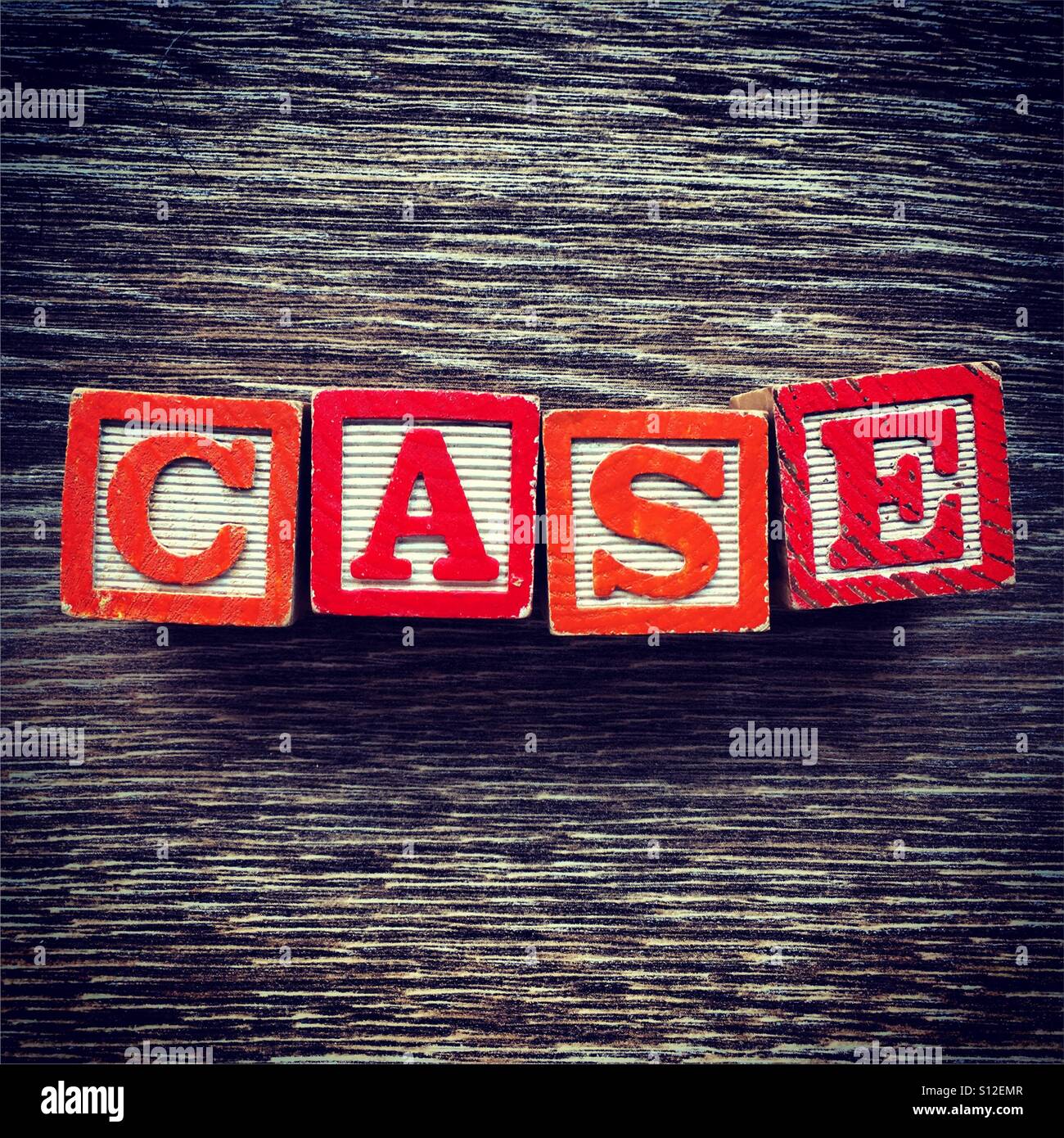 CASE word written with wood block letter toys Stock Photo - Alamy