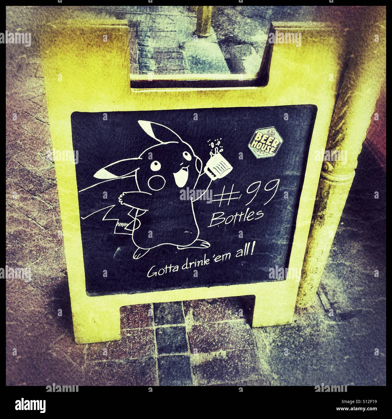 Pokemon Go ad signboard in Long Street, Cape Town Stock Photo - Alamy