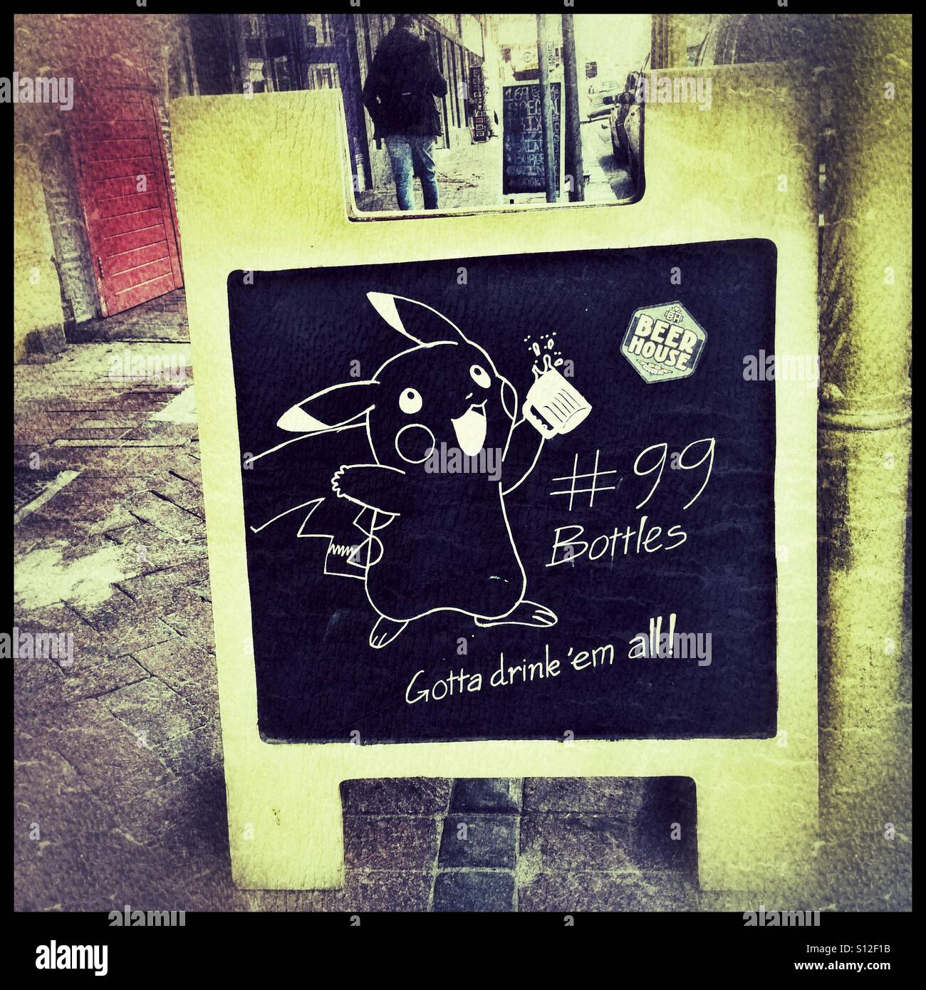 Pokemon Go ad signboard in Long Street, Cape Town Stock Photo - Alamy