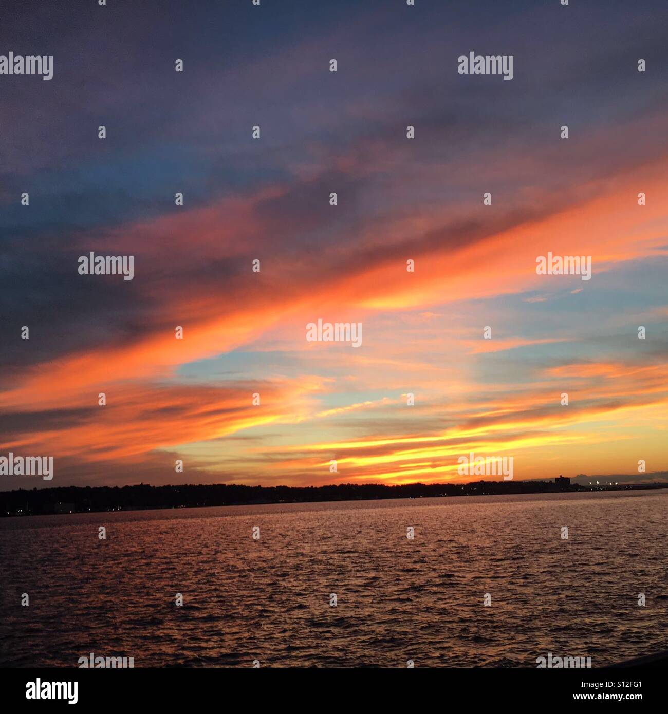 Sunset by the Verrazano Stock Photo - Alamy