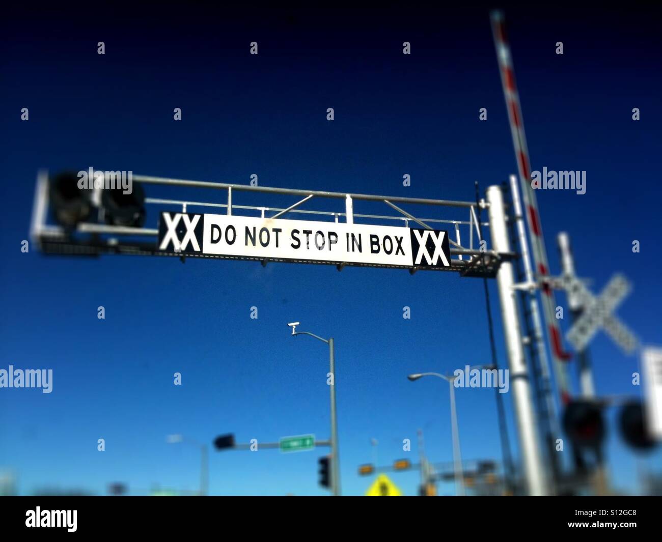 Do Not Stop in Box Stock Photo - Alamy
