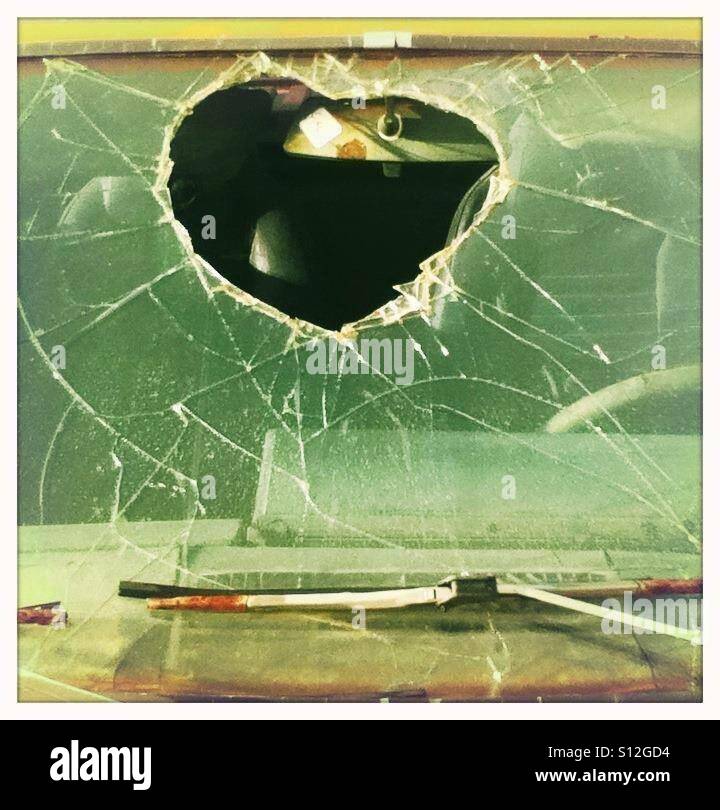 Broken rear windshield hi-res stock photography and images - Alamy