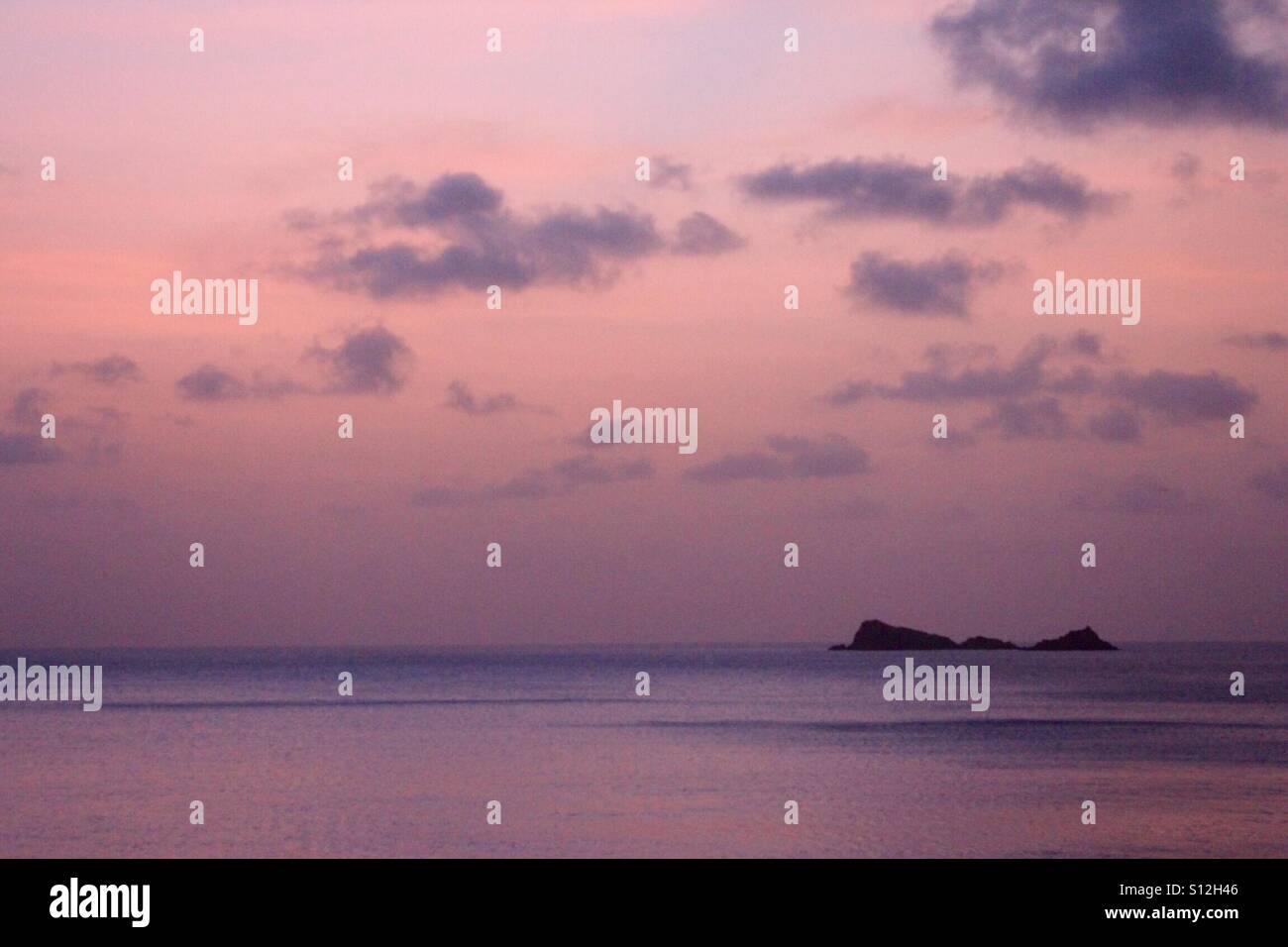 Caribbean Island Sunset Views Stock Photo - Alamy