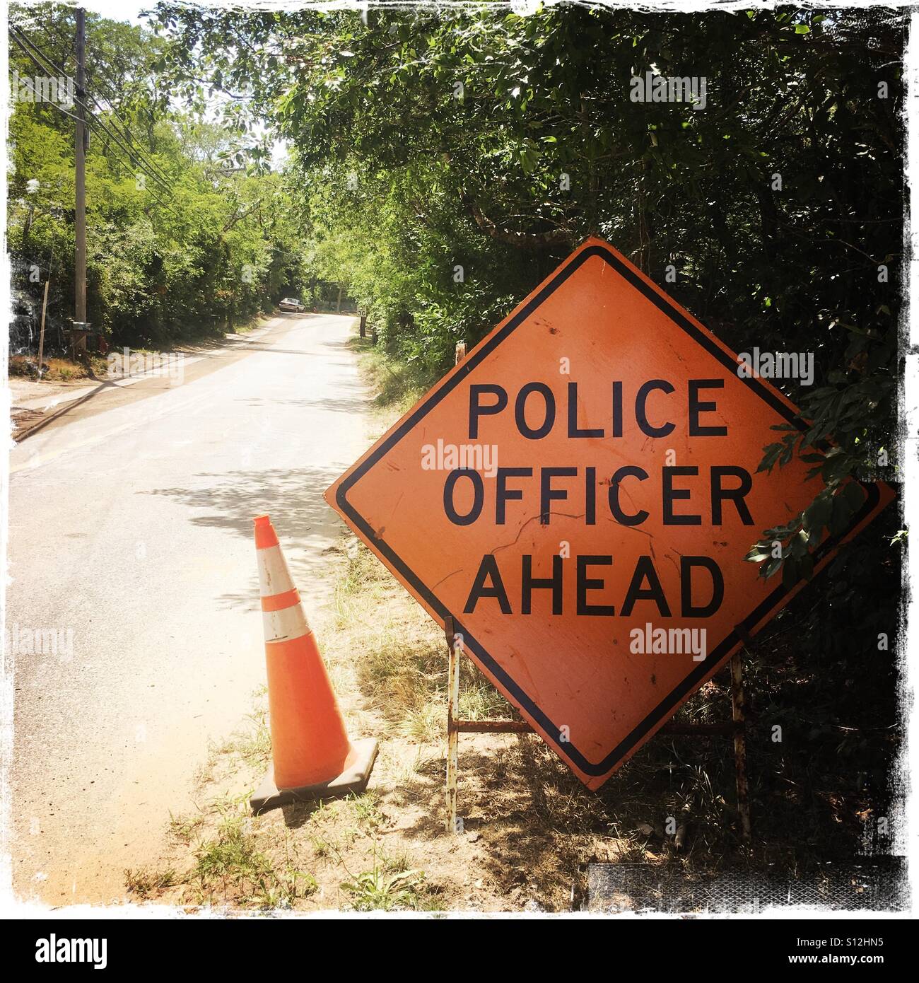 Police officer ahead Stock Photo - Alamy