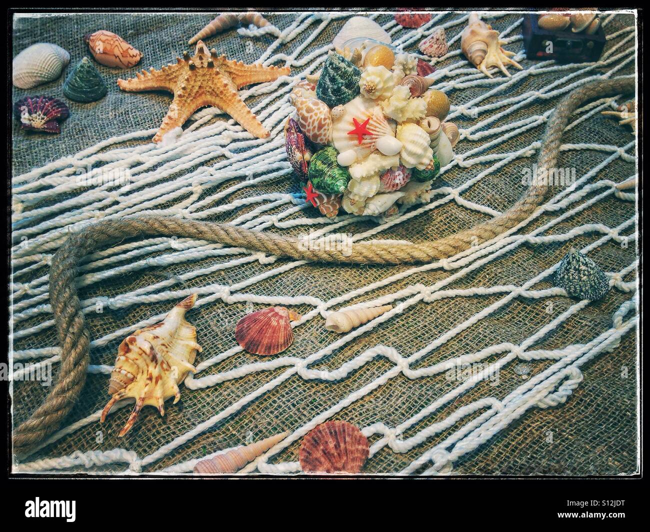 Marine theme decoration Stock Photo - Alamy