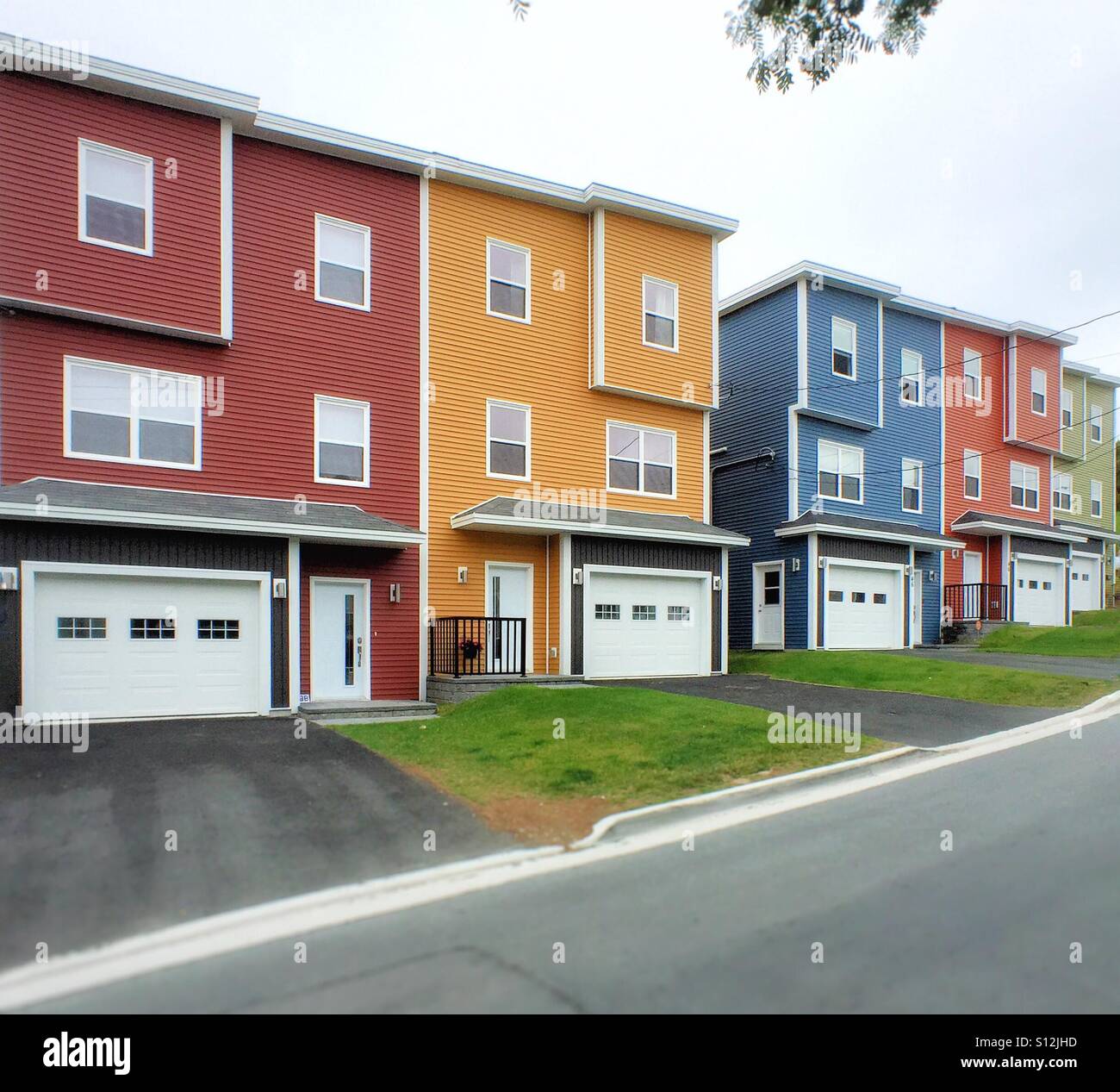 Colourful jellybean-style houses newly built in St. John's ...