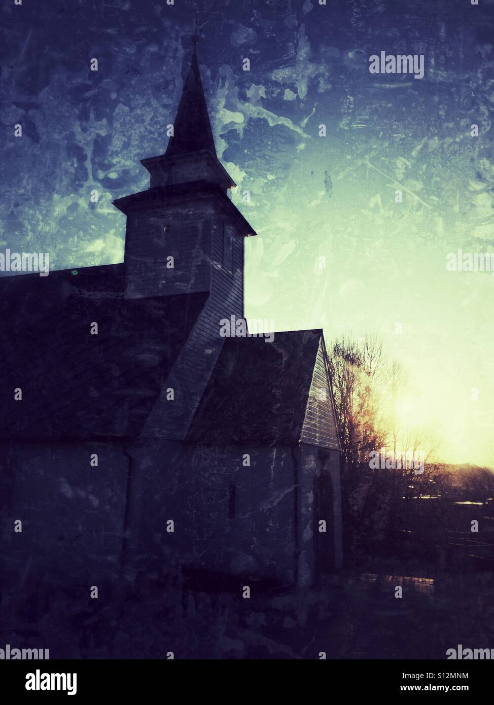 The old Åsane church, Bergen, Norway Stock Photo - Alamy