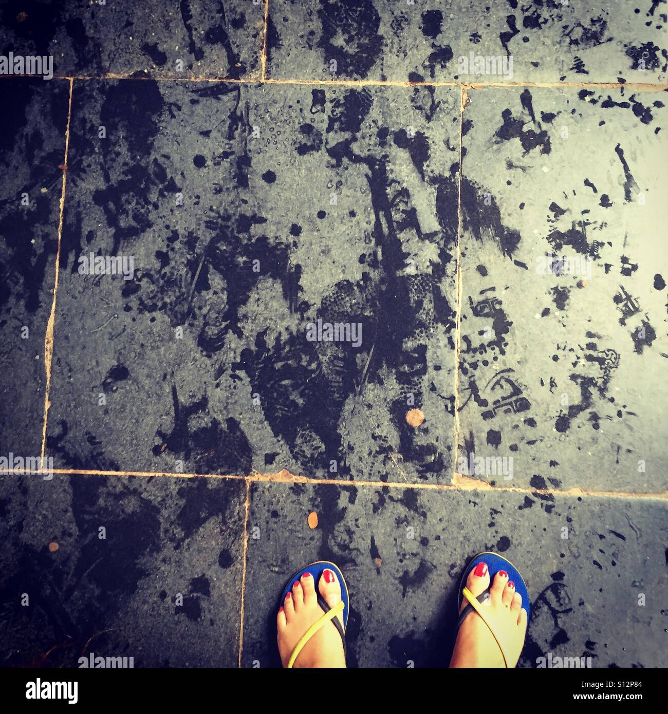 Footsteps mark on the floor hi-res stock photography and images - Alamy