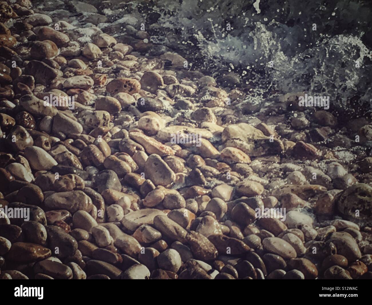 Water's edge, pebble beach Stock Photo - Alamy