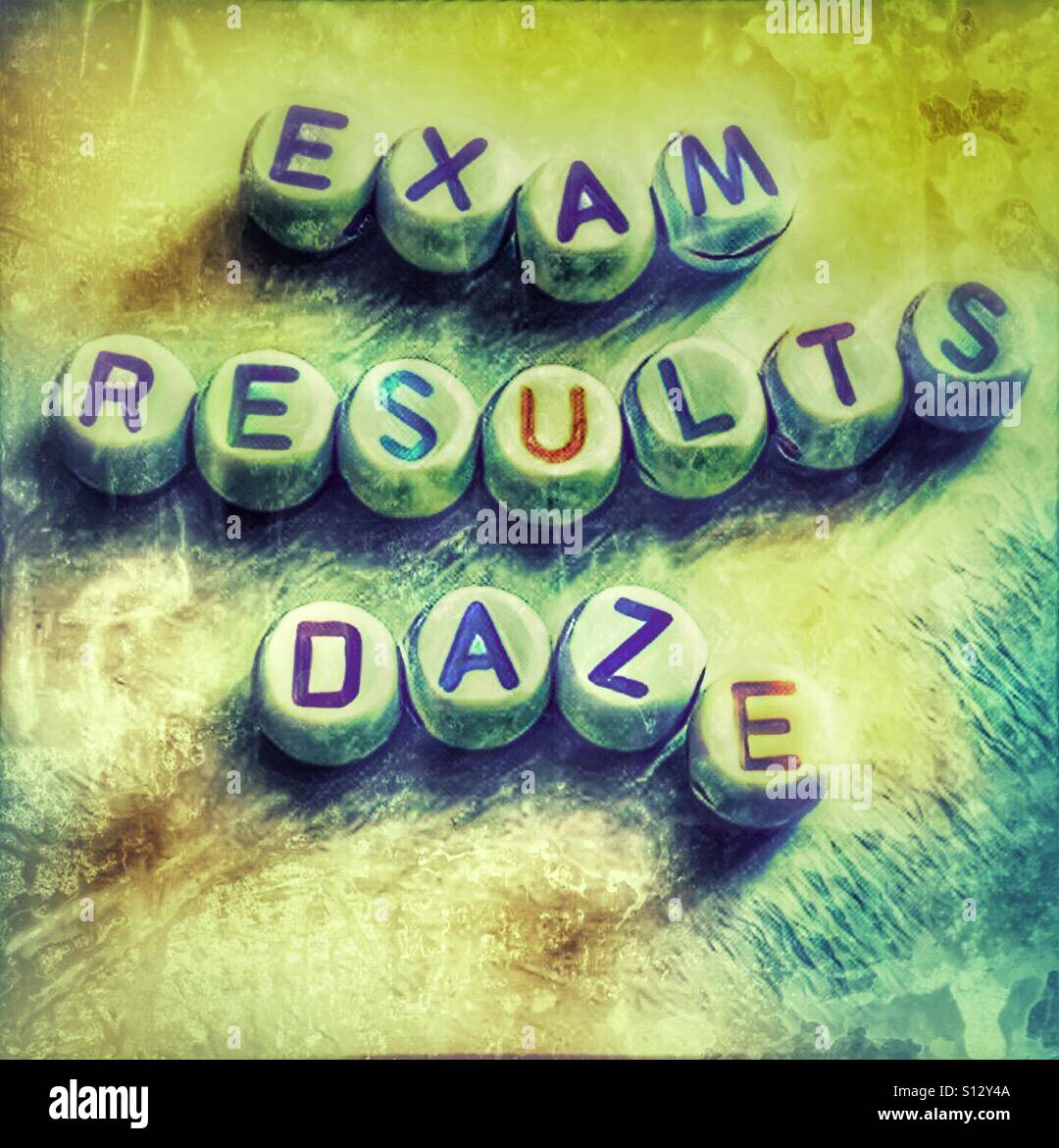 Exam Results Daze, pun on the word daze or days Stock Photo - Alamy