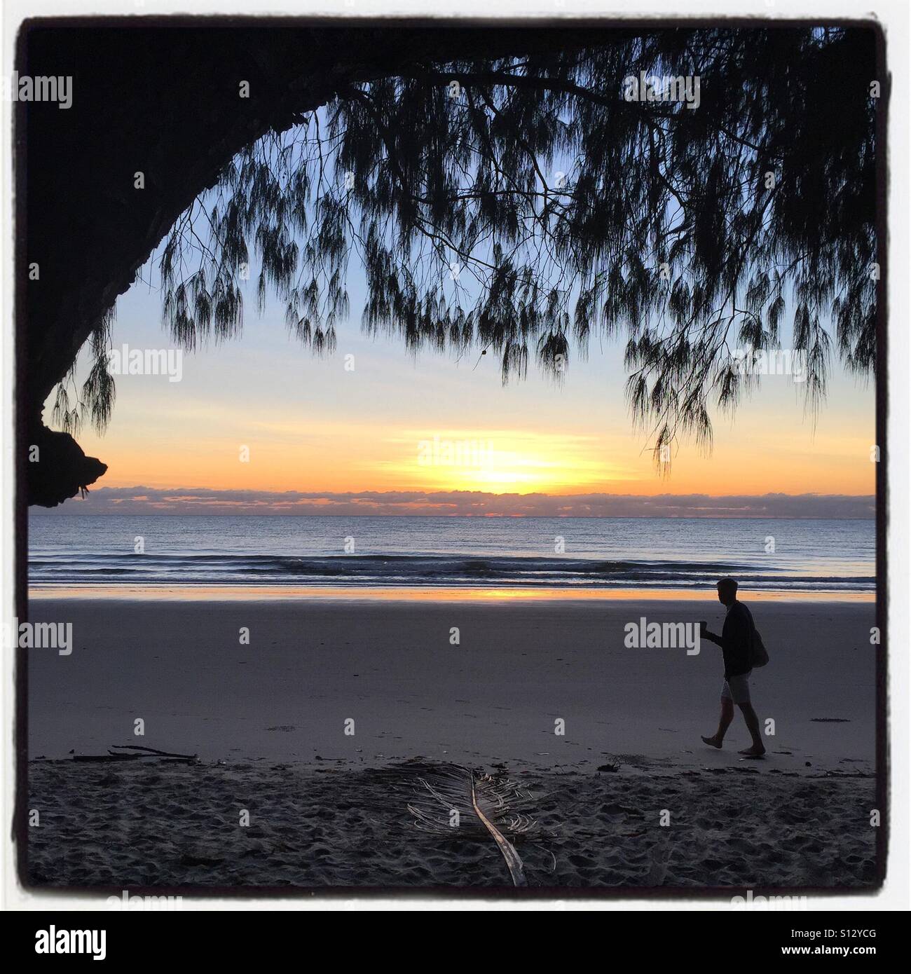 Man walk sunrise hi-res stock photography and images - Alamy