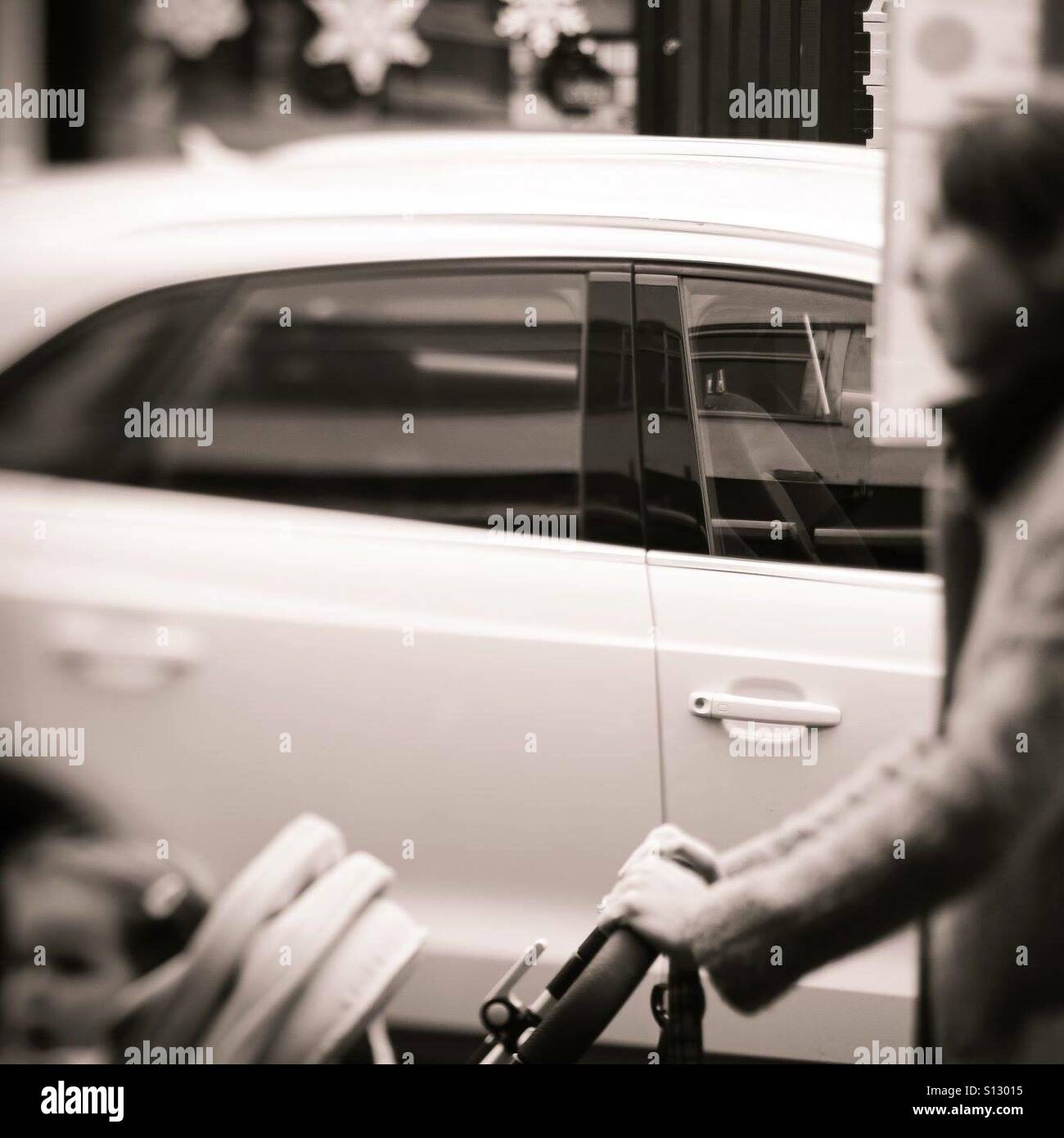 Lady pushing pram hi-res stock photography and images - Alamy