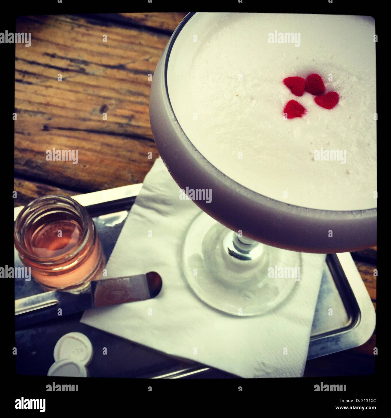 Processco chaser cocktail Stock Photo - Alamy