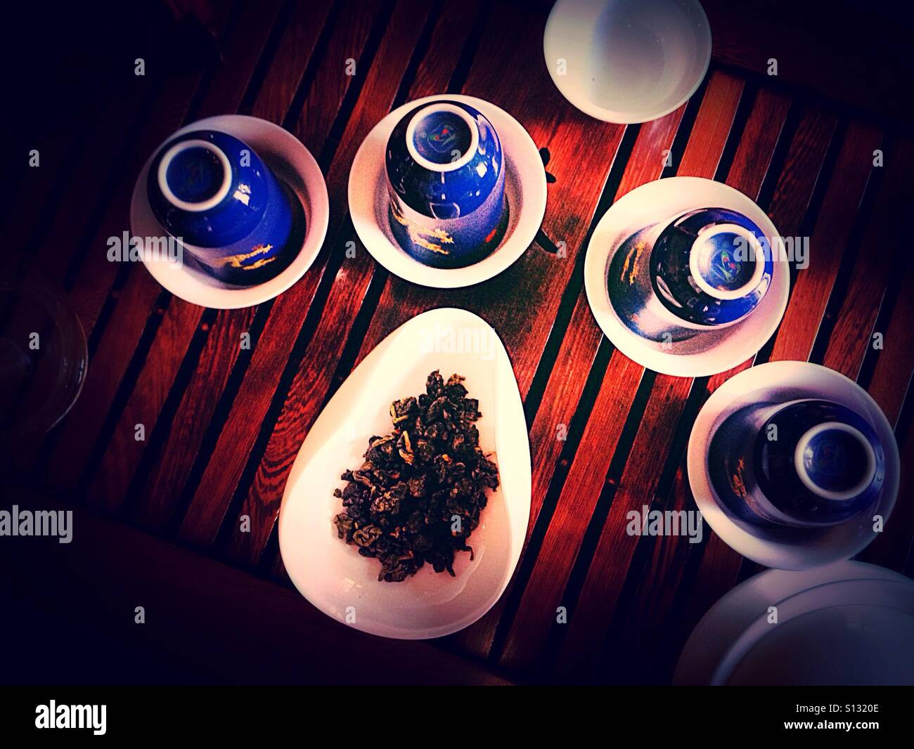 Tea ceremony utensils Stock Photo - Alamy