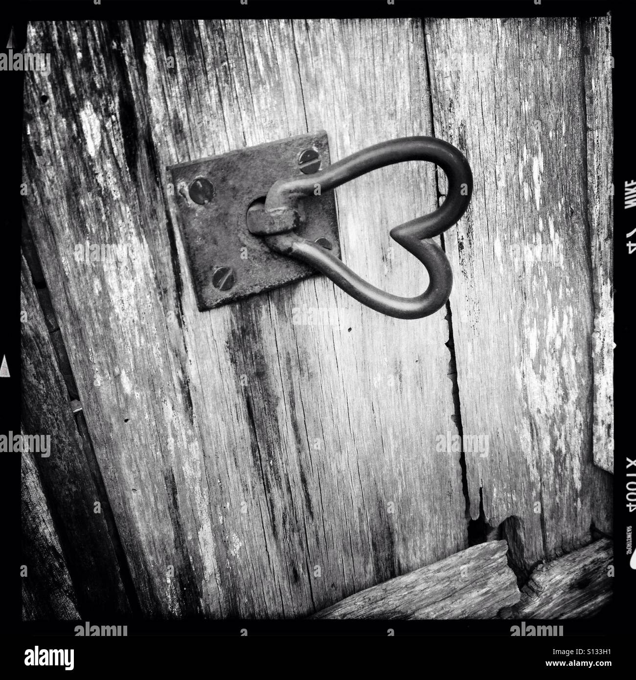 Heart shaped door handle Stock Photo - Alamy