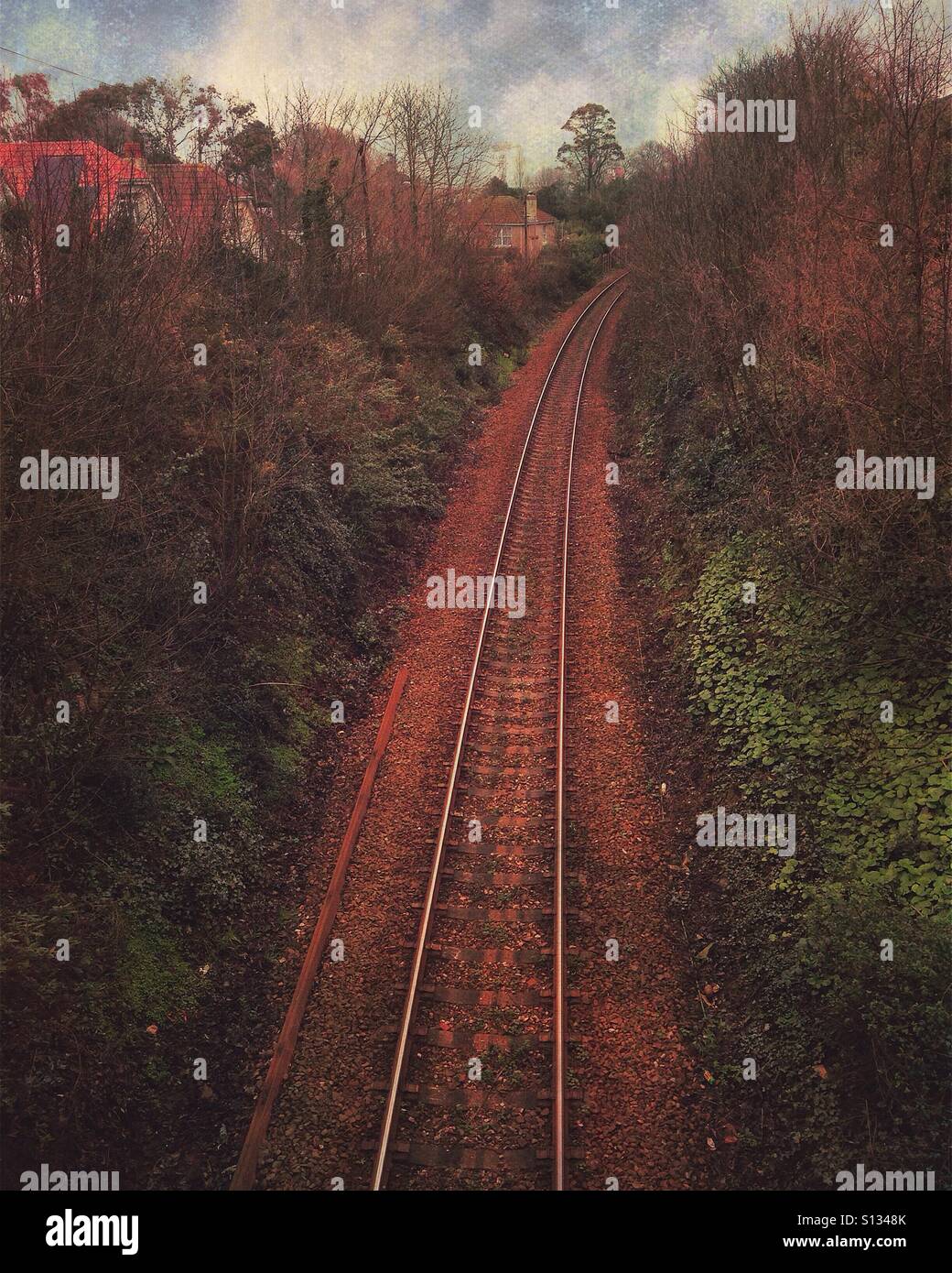 Single Line Railroad High Resolution Stock Photography and Images - Alamy