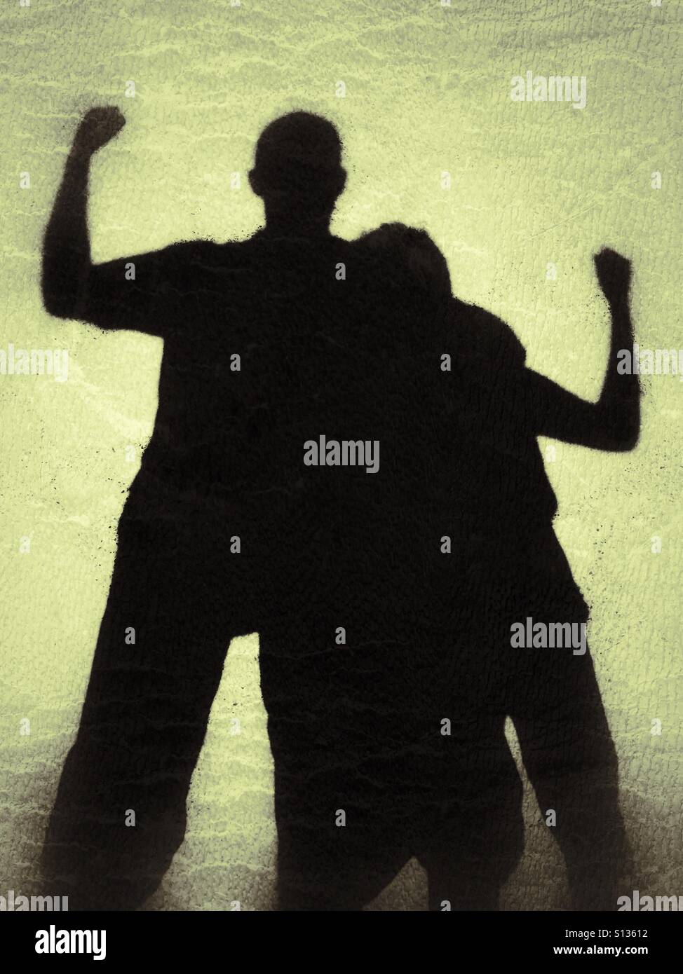 Shadow of Father and Son bonding Stock Photo - Alamy