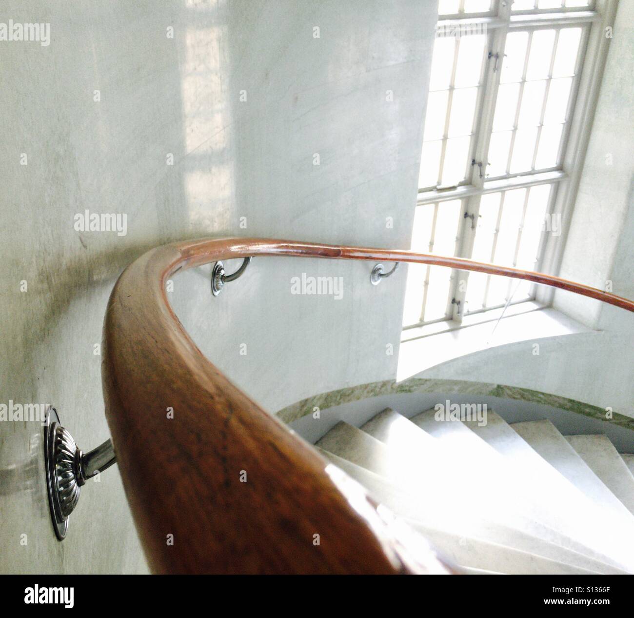 Circular wooden handrail hi-res stock photography and images - Alamy