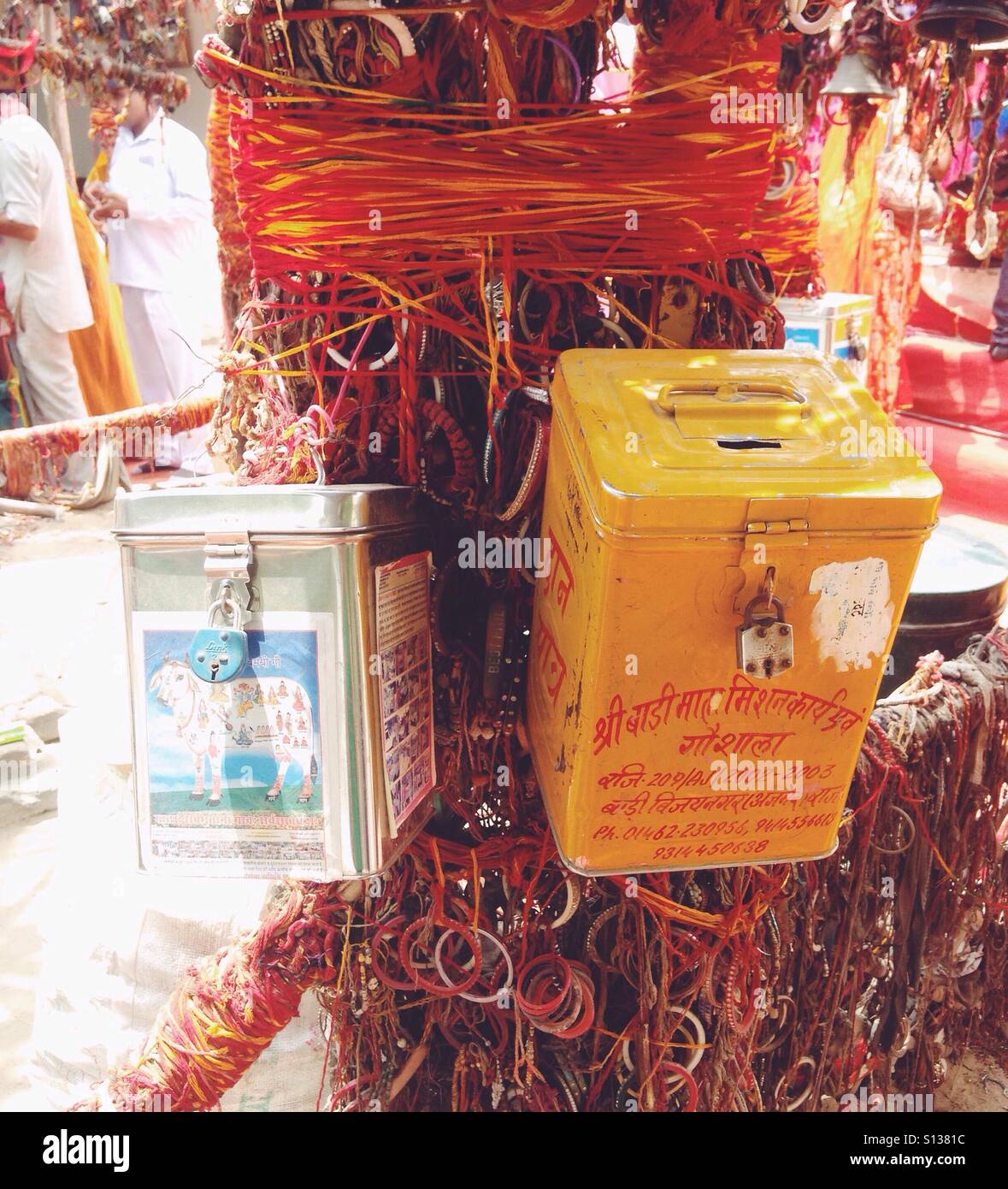 Donation boxes temple hi-res stock photography and images - Alamy
