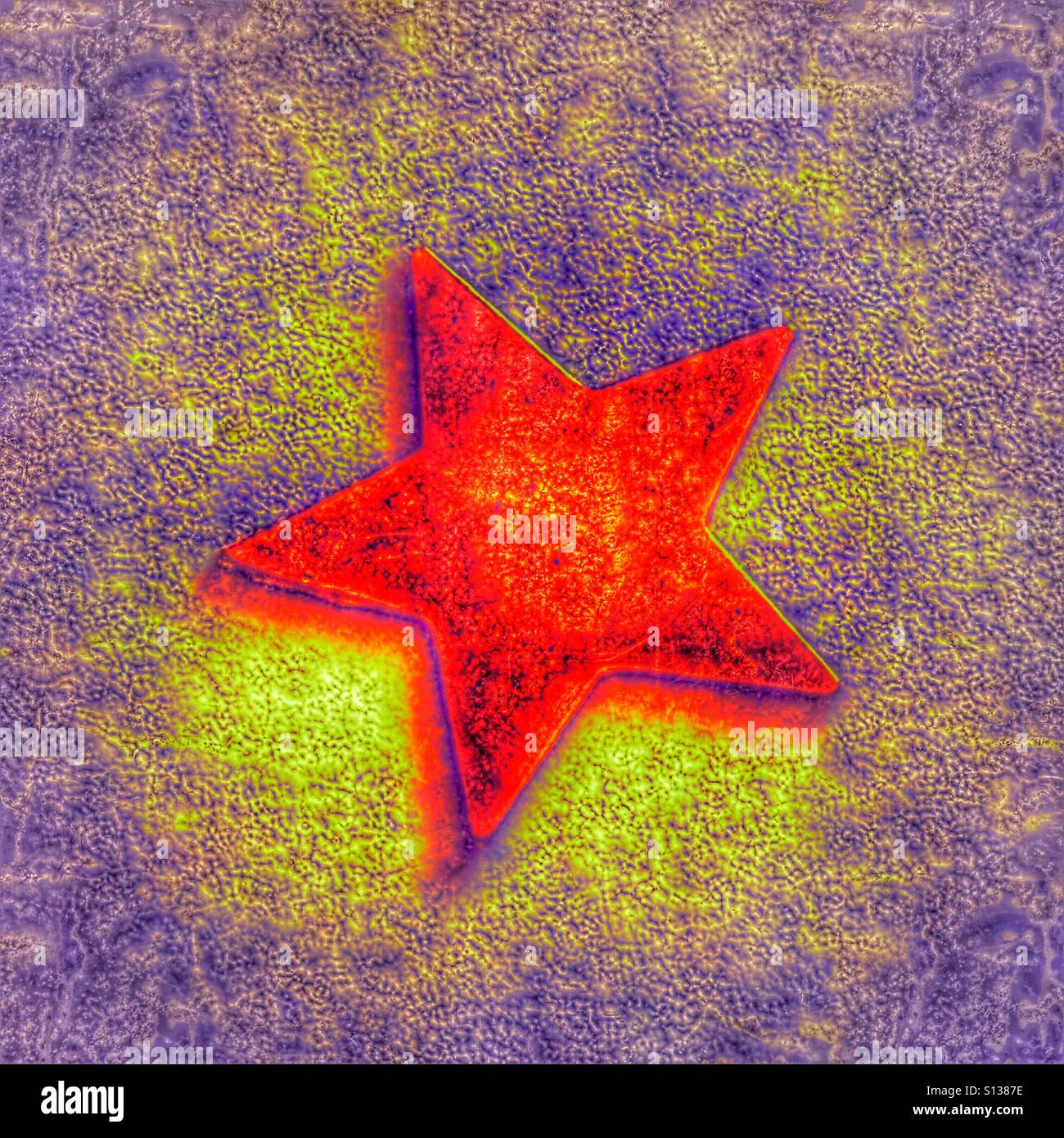 Neon glowing star hi-res stock photography and images - Alamy