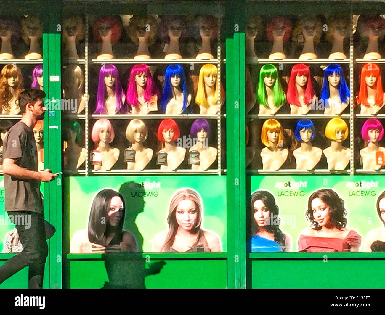 Wig shop display hi-res stock photography and images - Alamy