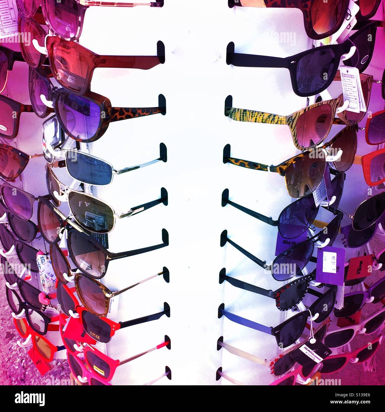 Sunglasses on display Stock Photo - Alamy