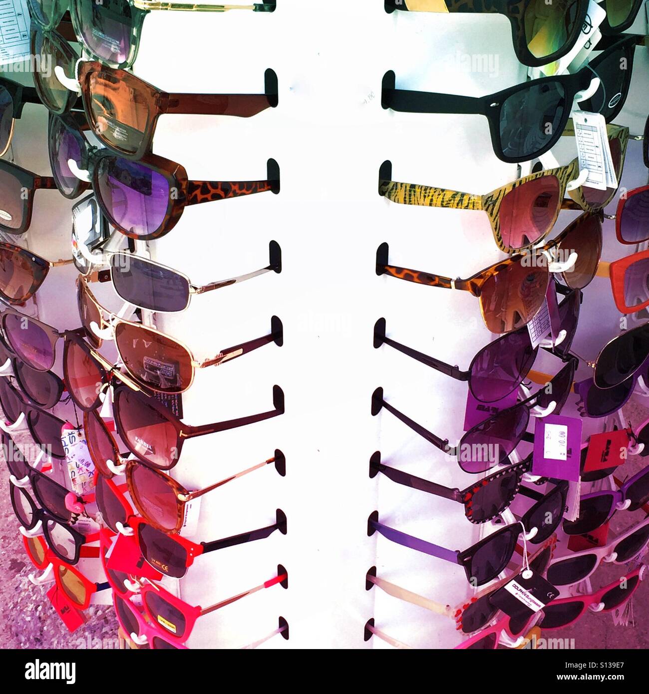 Sunglasses on display Stock Photo - Alamy