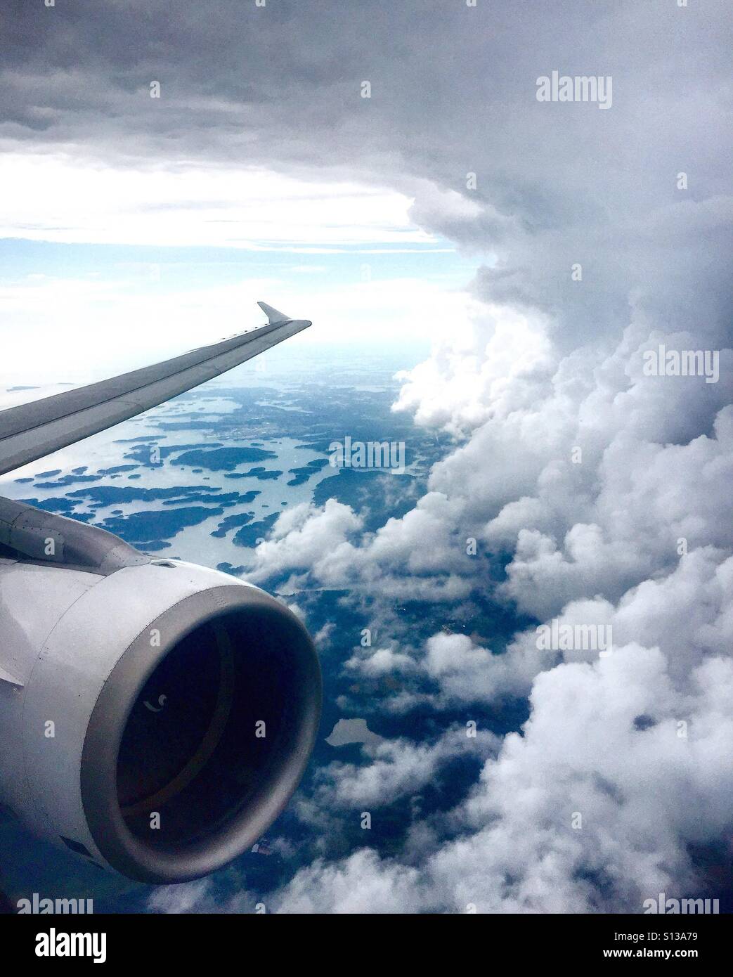 Flying on top of Finland Stock Photo - Alamy