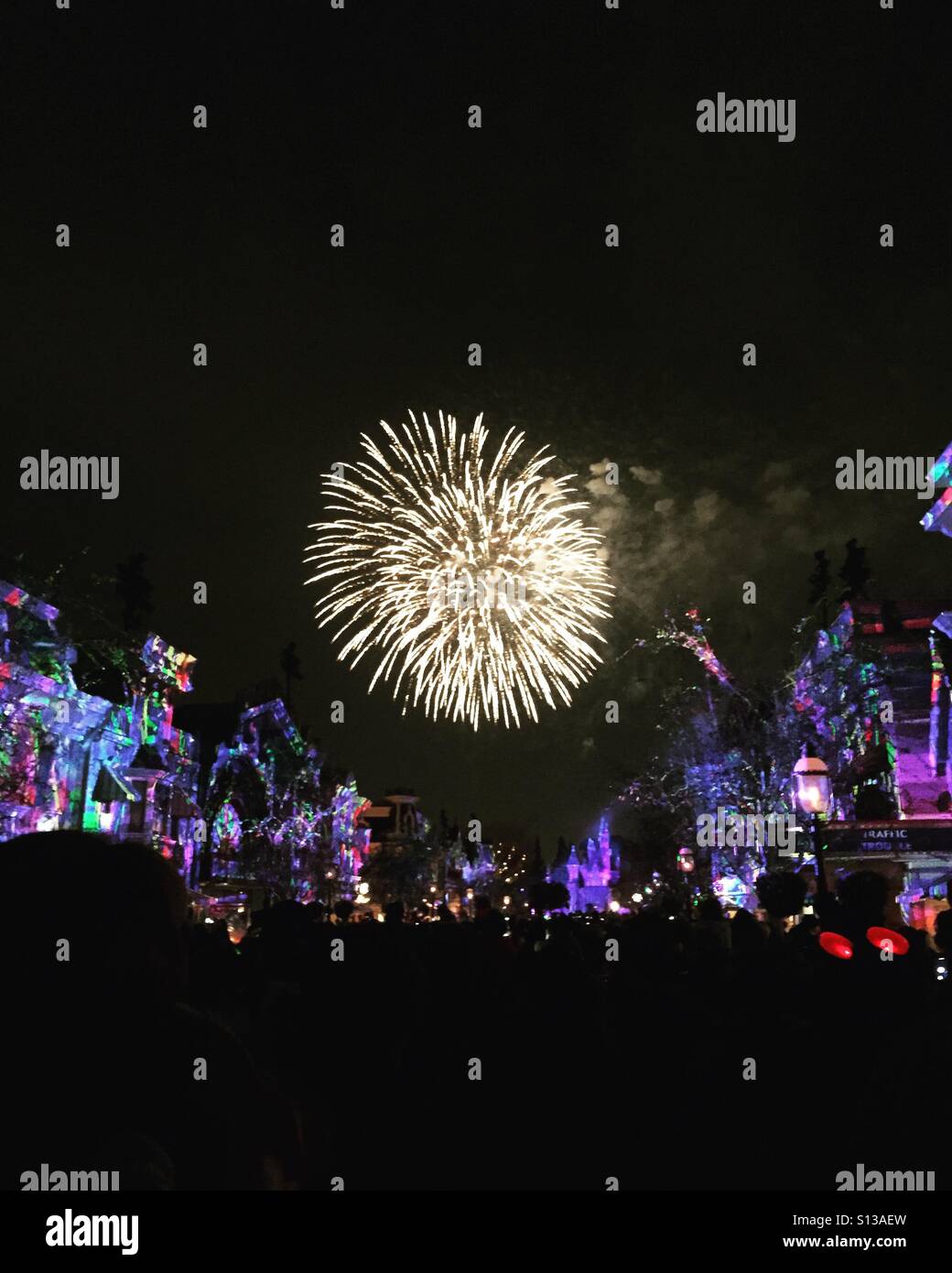 Fireworks at Disneyland Stock Photo - Alamy