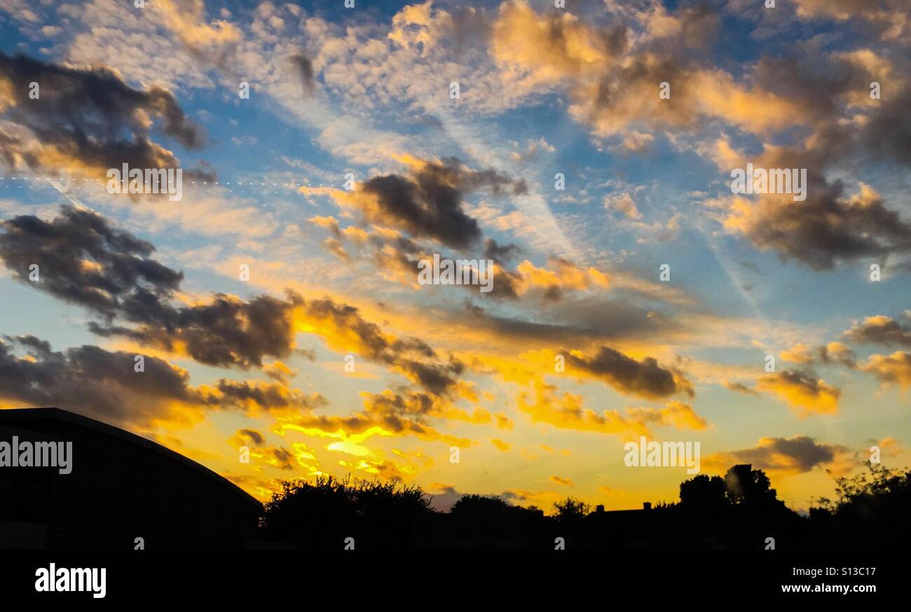 English summertime sunset Stock Photo - Alamy