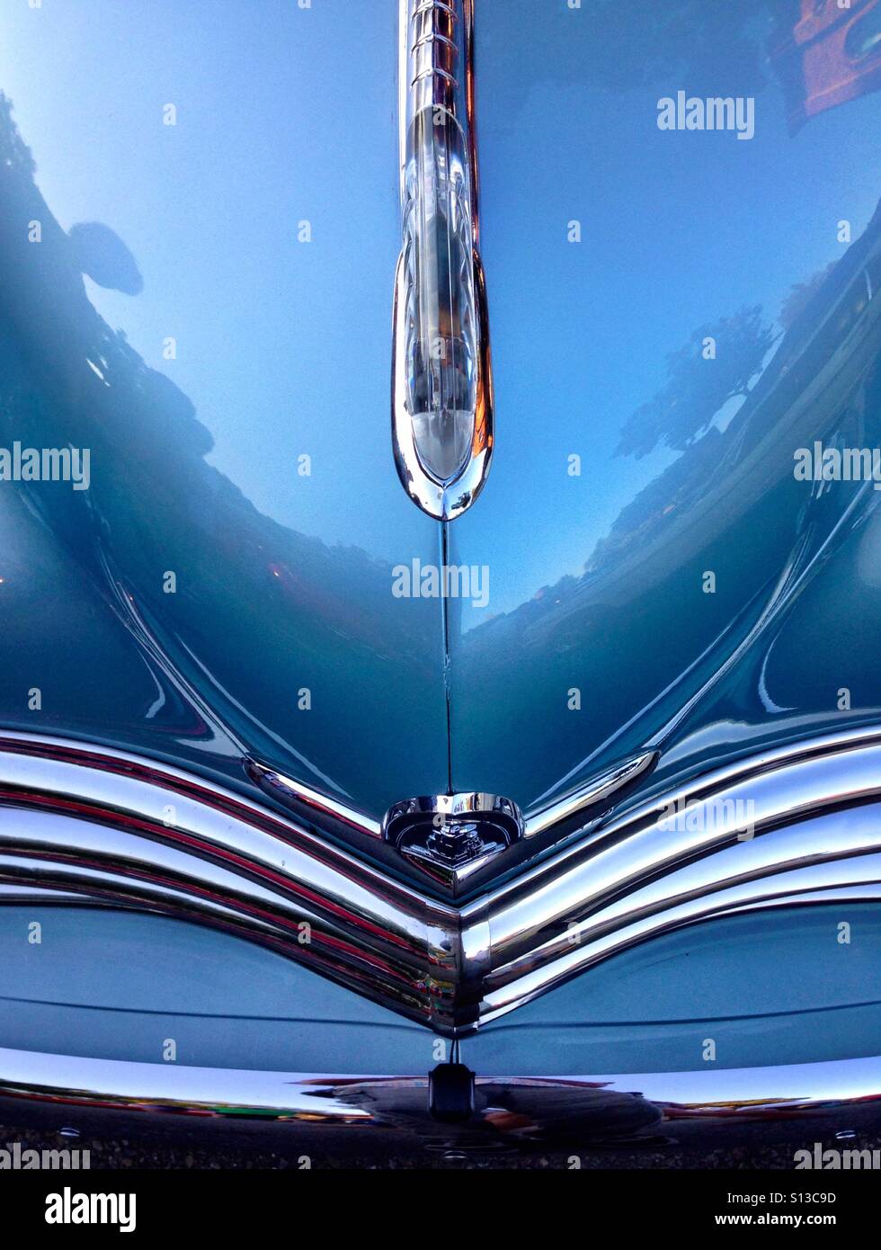 Good of light blue custom car Stock Photo - Alamy