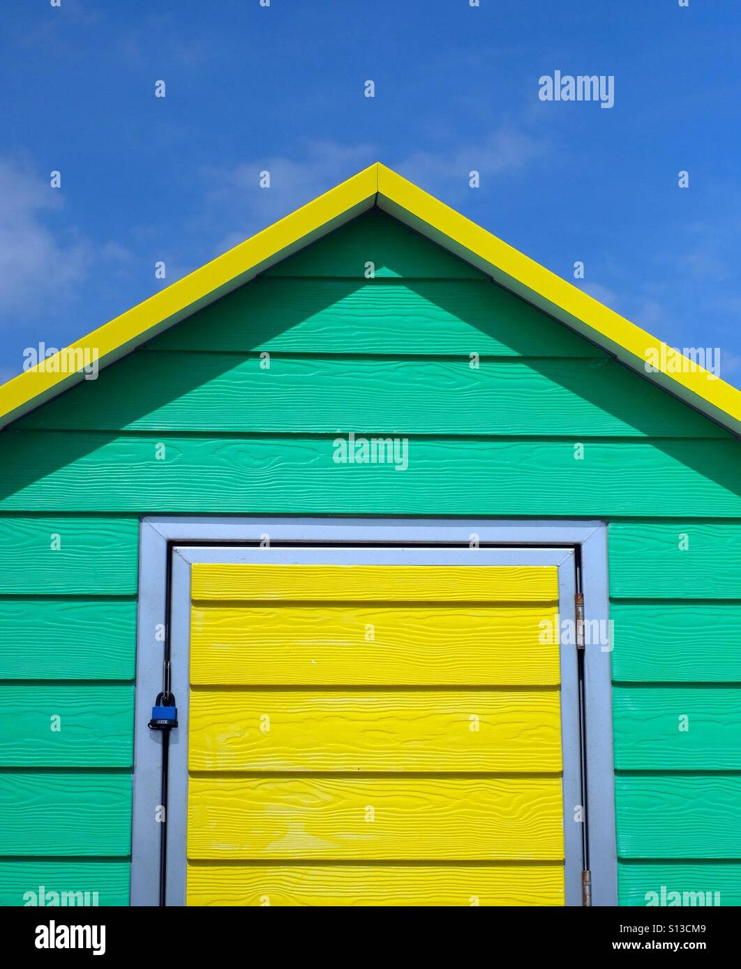 Colourful beach hut detail Stock Photo - Alamy
