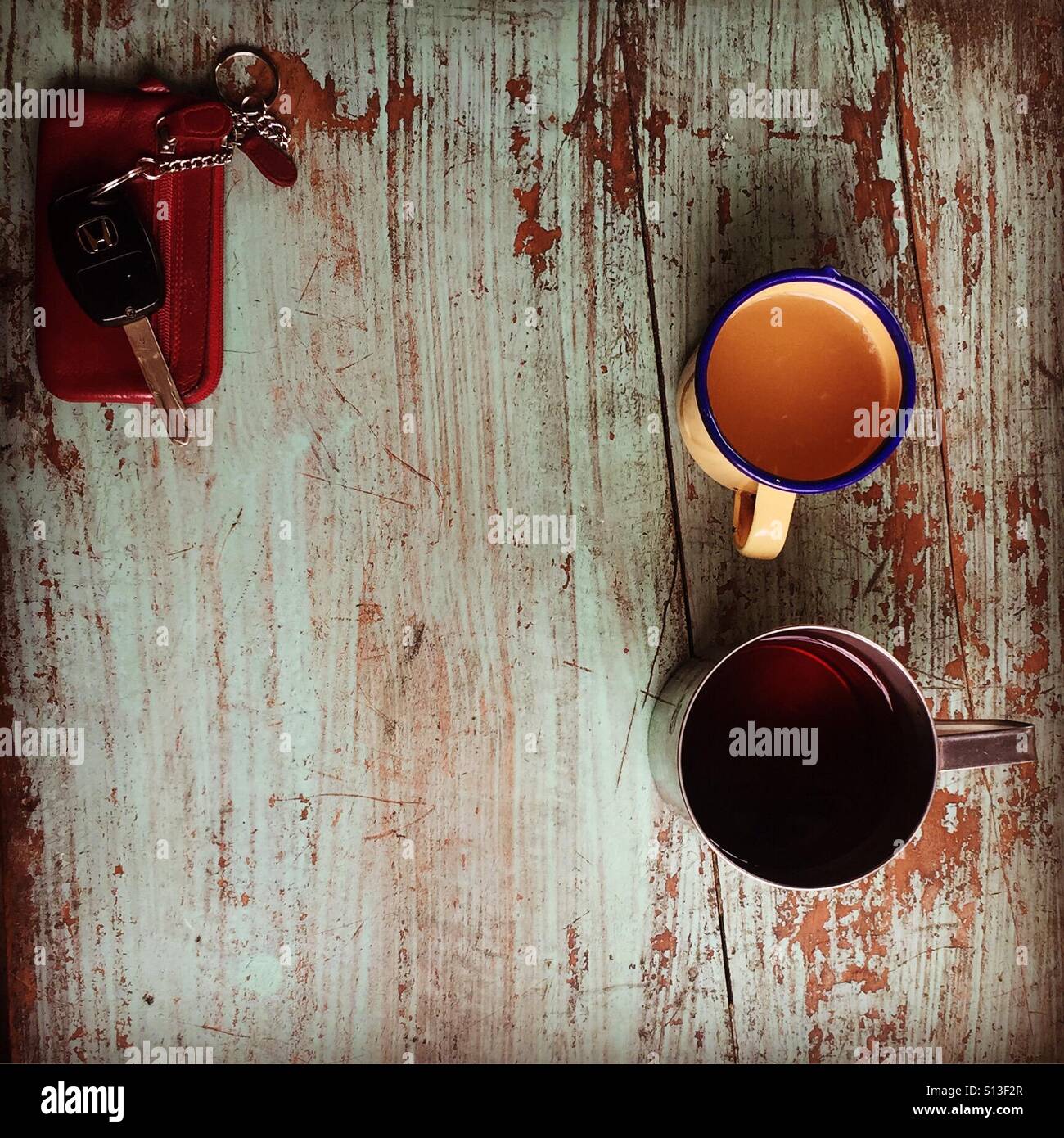 Coffee Tea and Key Stock Photo - Alamy