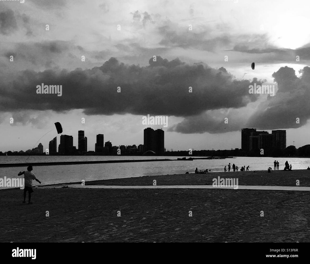Lakeshore scene Black and White Stock Photos & Images - Alamy