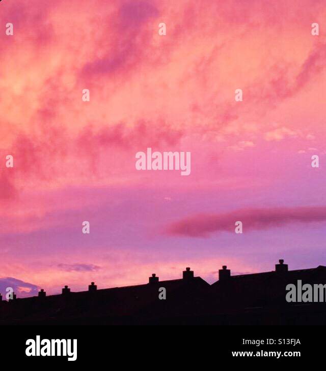 Cotton candy sunset Stock Photo - Alamy