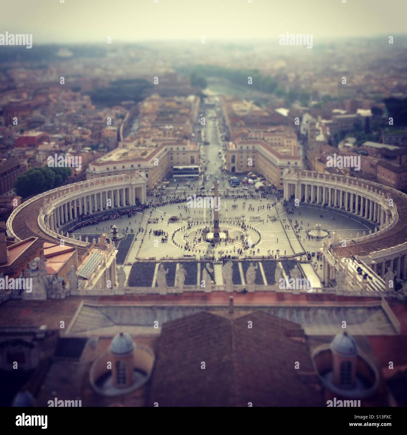The view of the Vatican from the top of Saint Peter's basilica Stock ...