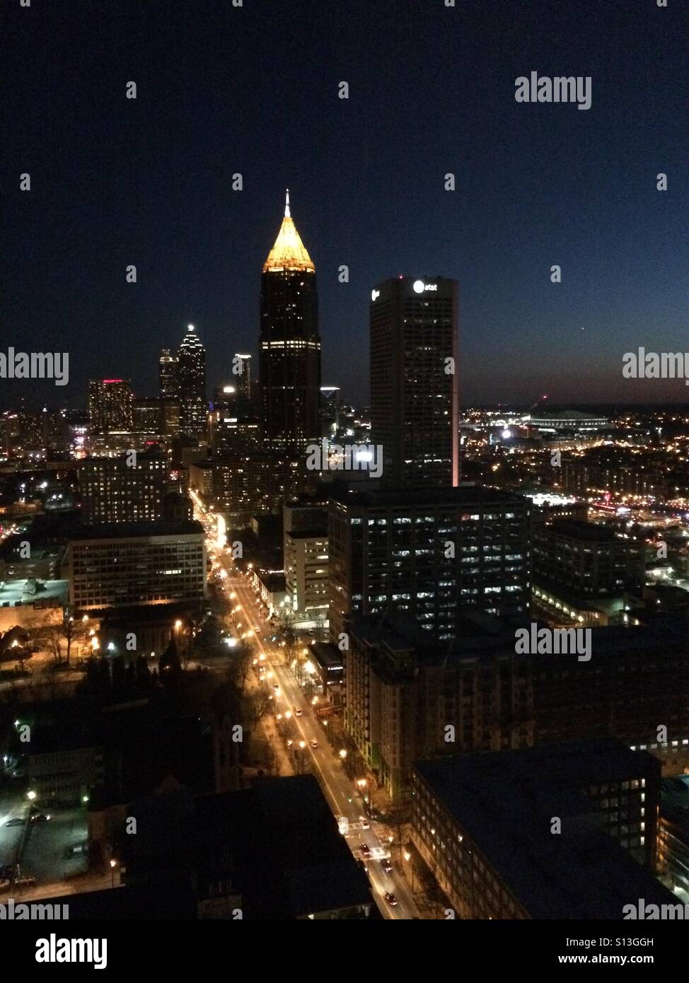 Atlanta at night Stock Photo - Alamy