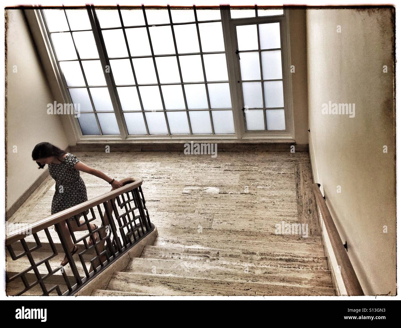 Running down stairs hi-res stock photography and images - Alamy