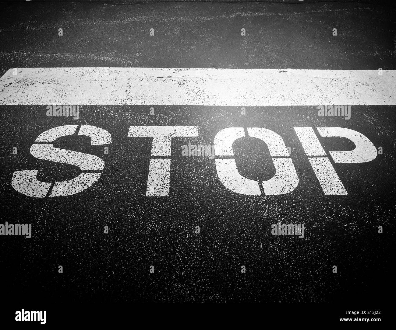 Stop Black and White Stock Photos & Images - Alamy