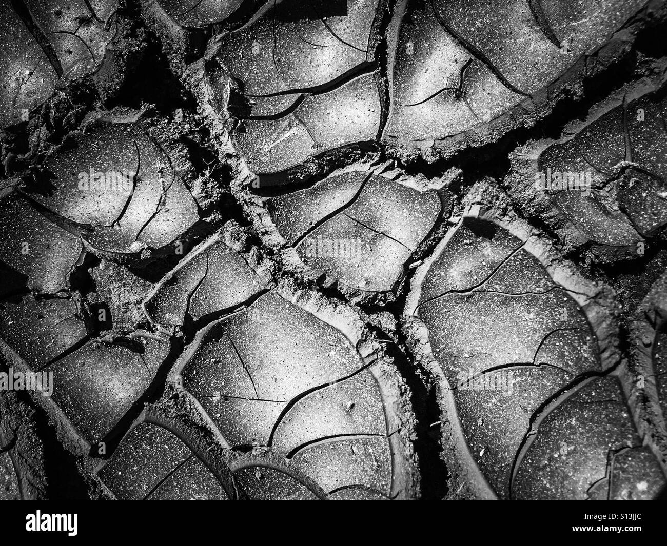 Mud that has dried and cracked into chunks Stock Photo - Alamy