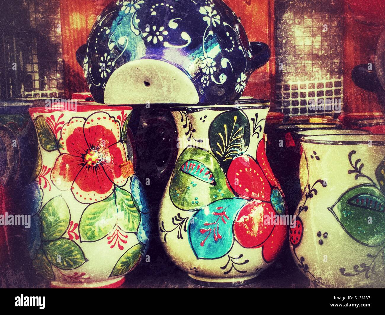 Spanish pottery jug hi-res stock photography and images - Alamy