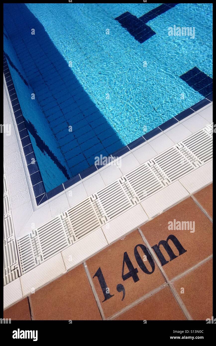 Outdoor swimming pool, Catalonia, Spain Stock Photo - Alamy
