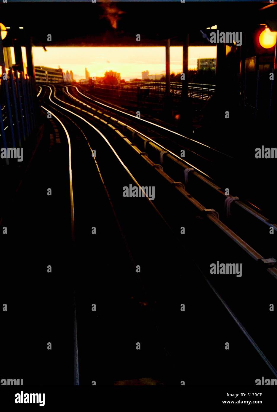 Rail sunset hi-res stock photography and images - Alamy