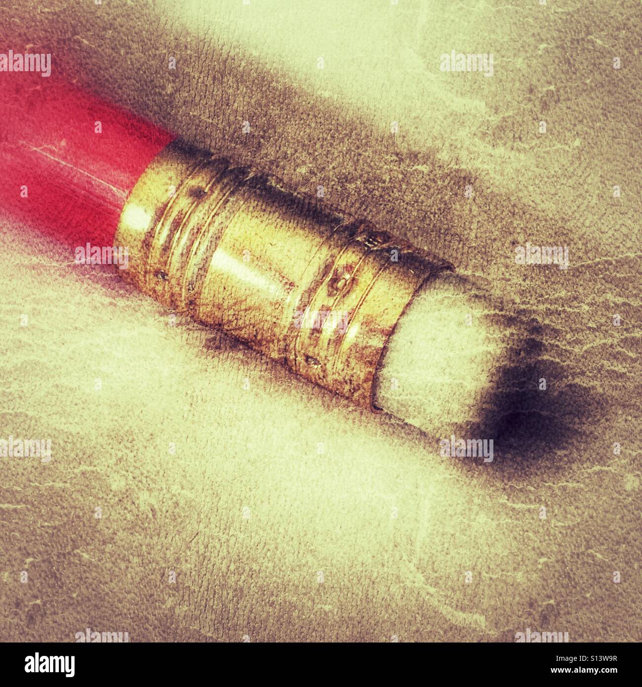 Eraser on the end of a pencil Stock Photo - Alamy